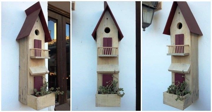 Reclaimed Pallet Birdhouse - Pallets Pro