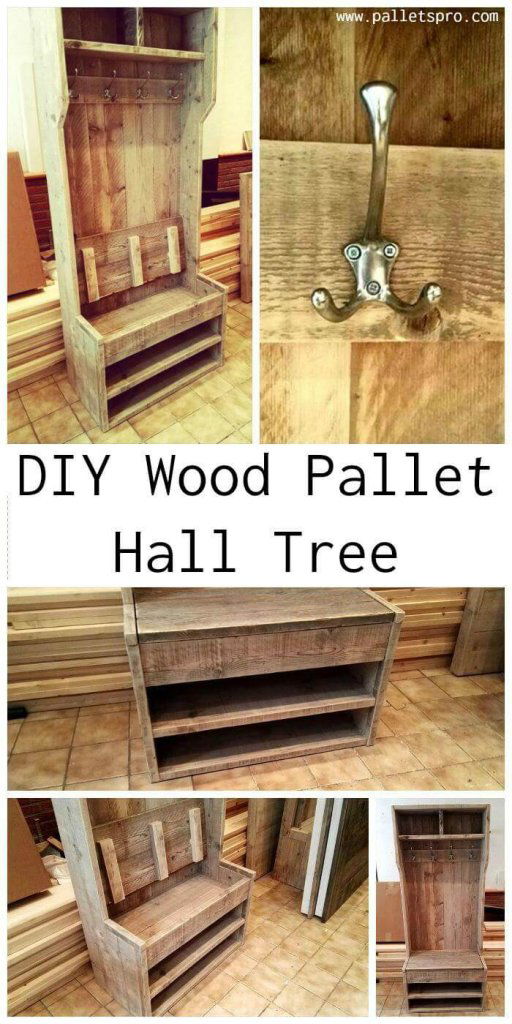 DIY Wood Pallet Hall Tree - Pallets Pro
