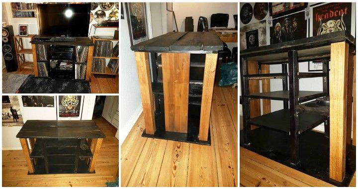 DIY Upcycled Pallet Media Console Table - Pallets Pro